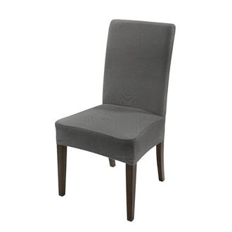 Caleffi Quadrotto-Stuhlbezug Melange, einfarbig, 1-Sitzer-Anthrazit