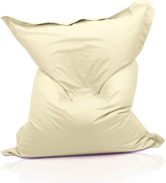 Kinzler S-10026/01 XXL Riesensitzsack, 140x180 cm, Sitzsack Outdoor Indoor, in vielen verschiedenen Farben, mit Innensack, natur
