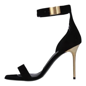 Balmain Suede Sandalen - - Shoes - Damen - Schwarzk - 41 EU
