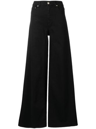 Alberta Ferretti Jeans mit weitem Bein - Schwarz