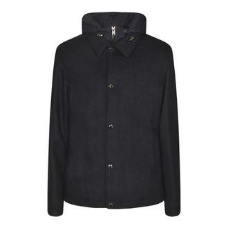 Woolrich Hooded Jacket - - Coats - Herren - Schwarzk - L