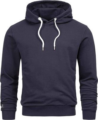 Alessandro Salvarini Herren Sweatjacke Kapuzenpullover Kapuze Hoodie Sweater Pulli AS193 [AS-193-Navy-Gr.3XL]
