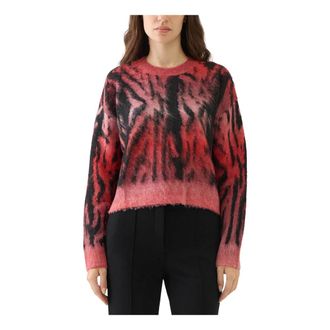 Just Cavalli Zebra Print Pullover Rot Schwarz - - Knitwear - Damen - Rosa - M