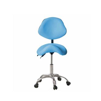 Generic Ergonomischer rollender Sattelhocker, h&ouml;henverstellbarer Sattelstuhl mit R&uuml;ckenlehne, geeignet for Massage, Sch&ouml;nheitssalons und Heimb&uuml;ros(Blue)