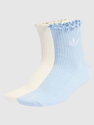 adidas Originals Ruffle 1/4 S 2P Chaussettes &agrave; motifs