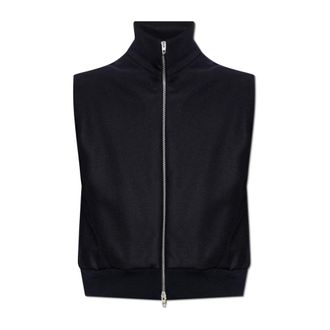 Jil Sander Wollweste mit Stehkragen - - Jackets - Herren - Blau - L