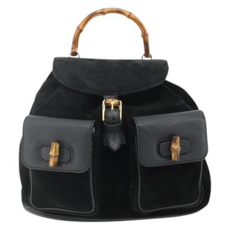 Gucci Pre-owned Vintage Lederrucksack - - Pre-owned - Damen - Schwarzk - ONE SIZE