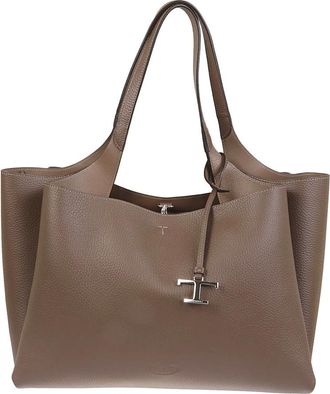 Tod's Femme, Sacs, Brun, Taille: ONE Size T-Timeless Tote