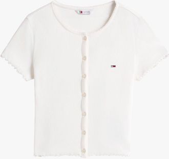 Tommy Hilfiger T-shirt c&ocirc;tel&eacute; en coton m&eacute;lang&eacute;