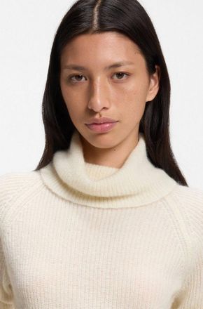HUGO BOSS Rollkragenpullover Falodina Premium Damenmode aus hochwertigem Materialmix mit Alpaka- und Wollanteil