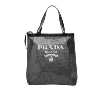 Prada Pre-owned Pailletten-Mesh-Tasche - - Pre-owned - Damen - Schwarzk - ONE SIZE