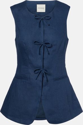 Poss&eacute; Weste Sabine aus Leinen