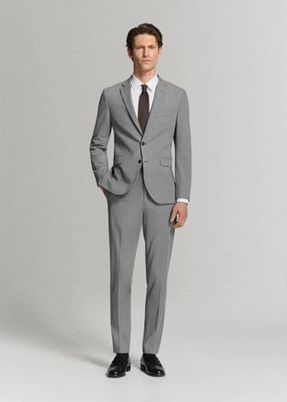 Mango Pantalon costume Paris coupe slim gris - Homme - 38 - MANGO MAN
