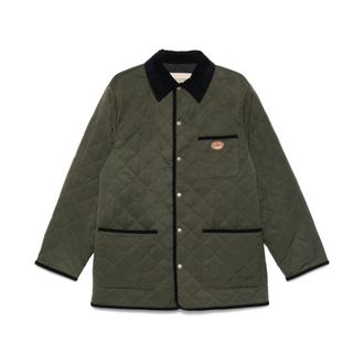 Valentino Garavani Homme, Vestes, Vert, Taille: XL VLogo Signature Quilted Jacket
