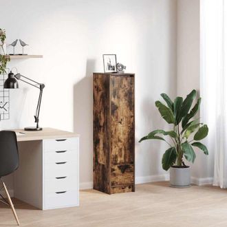 vidaXL Buffet haut ch&ecirc;ne fum&eacute; 29,5x34x119,5 cm bois ding&eacute;nierie Vidaxl