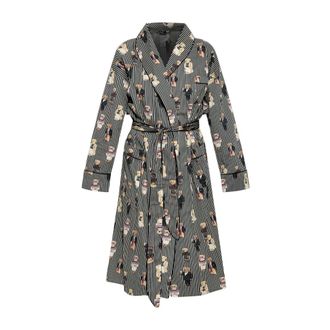Polo Ralph Lauren Robe en tissu Heritage Polo Bear - Femme - V&ecirc;tements de nuit et de d&eacute;tente - Gris - Taille: 38/40 FR