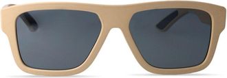 Prada Sonnenbrille mit eckigem Gestell - Nude