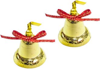 BESTOYARD 18 St&uuml;ck Weihnachtsbaum Glocken Anh&auml;nger Weihnachtsanh&auml;nger Christbaumschmuck Baumschmuck Gl&ouml;ckchen Weihnachtsdeko zum Aufh&auml;ngen (Golden)