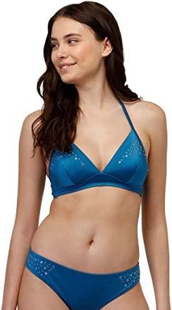 Lovable Fancy Shiny Micro Soutien-Gorge avec Rembourrage Amovible Bikini Deux pièces, Sarcelle, 36 / D Femme