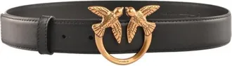 Pinko Pinko, Femme, Accessoires, Noir, Taille: XS Love Birds Diamond Cut Belt