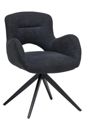 Livetastic Armlehnstuhl, Schwarz, Holz, Metall, Textil, Pappel, Sperrholz, Flachrohr, 62x84x62 cm, Esszimmer, Stühle, Esszimmerstühle