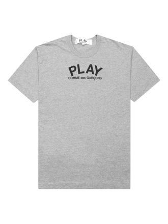 Comme Des Garçons logo print T-shirt - Gris
