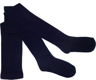 Weri Spezials Damenstrumpfhose Uni Glatte Blickdicht, Baumwolle in mehreren modernen Farben. (42-44, Marine)