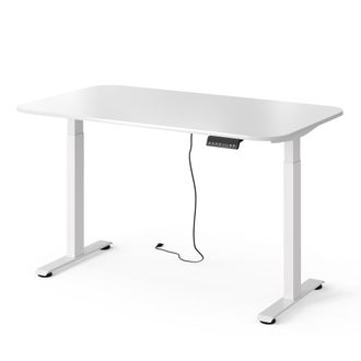 Vicco h&ouml;henverstellbarer elektrischer Schreibtisch Elevate, Wei&szlig;, 140 x 80 cm, 2 Motoren, 100 kg Tragkraft