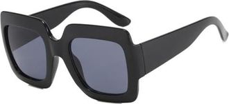 Generic Lunettes De Soleil Carr&eacute;es &Agrave; Grande Monture For Homme, Id&eacute;ales For La Conduite En Ext&eacute;rieur Ou Les D&eacute;placements Quotidiens, D&eacute;coratives(Black)