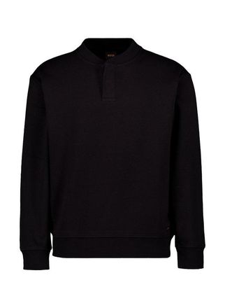 Boss Orange by Hugo Boss BOSS Orange Herren Pullover schwarz Baumwolle unifarben
