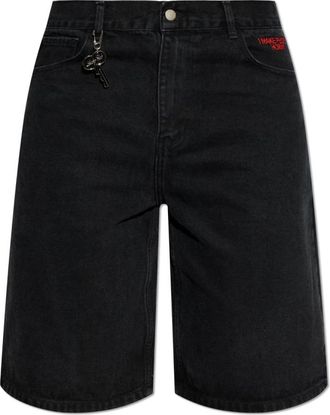 Carne Bollente Homme, Shorts, Noir, Taille: W24 Heart On, Hard On Bermuda