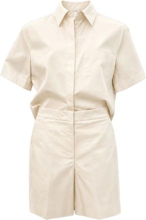 Kaos Kaos, Femme, Blouses et Chemises, Beige, Taille: 44 FR Shorts tasca a filo elastico dietro