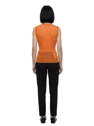 Dolce & Gabbana Womens Orange Polyester Tank Tops