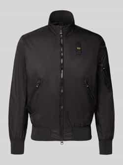 Blauer Jacke mit Rei&szlig;verschlusstaschen Modell Brahms