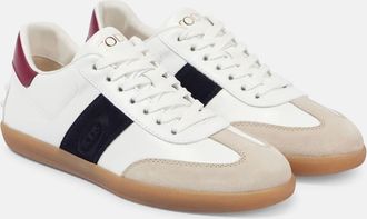 Tod's Sneakers Cassetta aus Leder mit Veloursleder