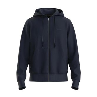 HUGO BOSS Homme, Sweatshirts et sweats &agrave; capuche, Bleu, Taille: L Zip-Through Hooded SweaT-shirt