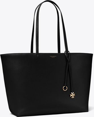 Tory Burch Leather Top Zip Tote