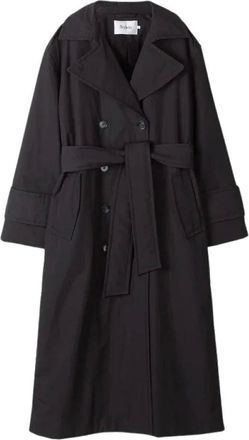 Stylein Femme, Manteaux, Noir, Taille: 38 FR Belted Trench Coat
