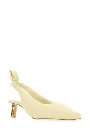 Boyy Womens Pastel Yellow Nappa Leather Puffy Pumps Palelime Scarpe Con Tacco High Heel Shoes