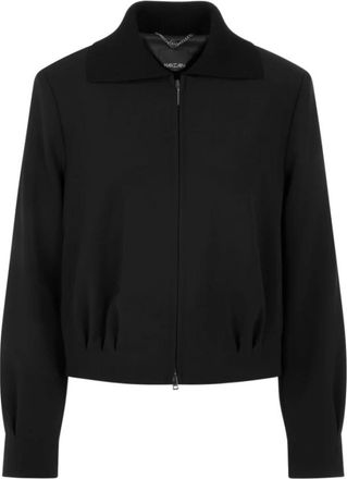 Marc Cain Femme, Vestes, Noir, Taille: 42 FR Blouson Jacket
