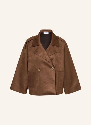 Joseph Ribkoff Trench-Jacke In Lederoptik braun