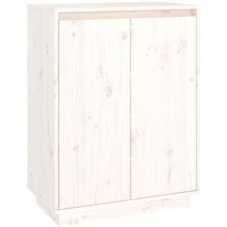 vidaXL Schuhschrank Wei&szlig; 60x35x80 cm Massivholz Kiefer - Vidaxl