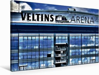Calvendo Premium Textil-Leinwand 75 x 50 cm Quer-Format Veltins Arena | Wandbild, HD-Bild auf Keilrahmen, Fertigbild auf hochwertigem Vlies, Leinwanddruck von 