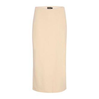 Soaked In Luxury Eleganter Sandshell Rock - Slim-fit Klassisch - - Skirts - Damen - Beige - XL