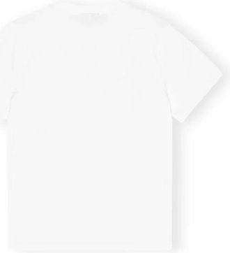 Ganni Femme, Tops, Blanc, Taille: 38 FR Basic Jersey Cherry Relaxed T-Shirt