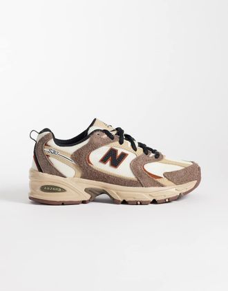 New Balance 530 baskets blanches et marron