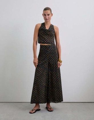 Scalpers Pantalon imprimé - Noir