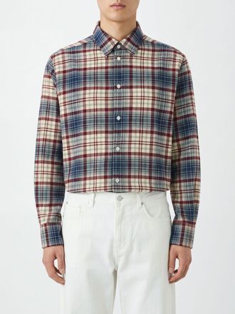 Willy Chavarria Chemise &agrave; carreaux en pure laine vierge