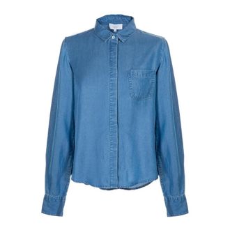 H&eacute;st Blau Gewaschenes Hemd mit Tasche - - Blouses & Shirts - Damen - Blau - M