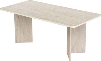 Habitat et Jardin Table &agrave; manger en bois Linza 180 x 90 x 75 cm - Travertin